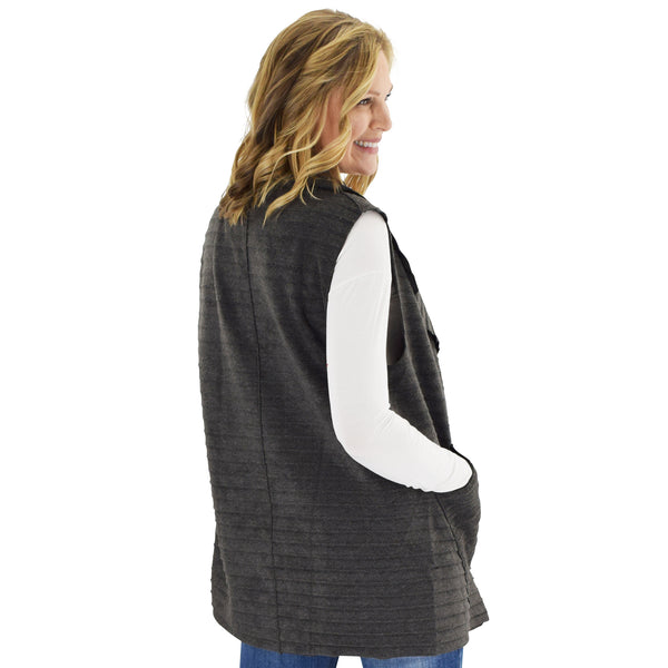 Weekender Cozy Coat Fleece Vest with Pockets Two Sizes! – Linda Anderson